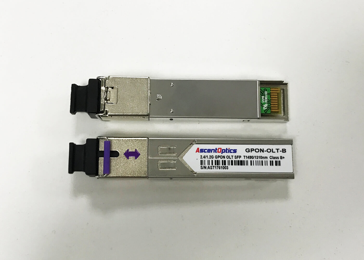 GPON OLT fiber sfp module Tx1490 / Rx1310nm Class B+ SC Connector